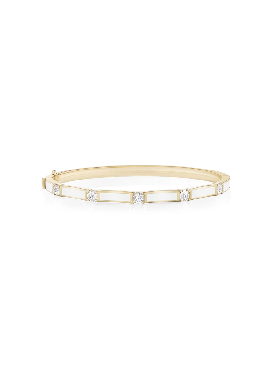 Honey Station Cuff, White – Elizabeth Anthony