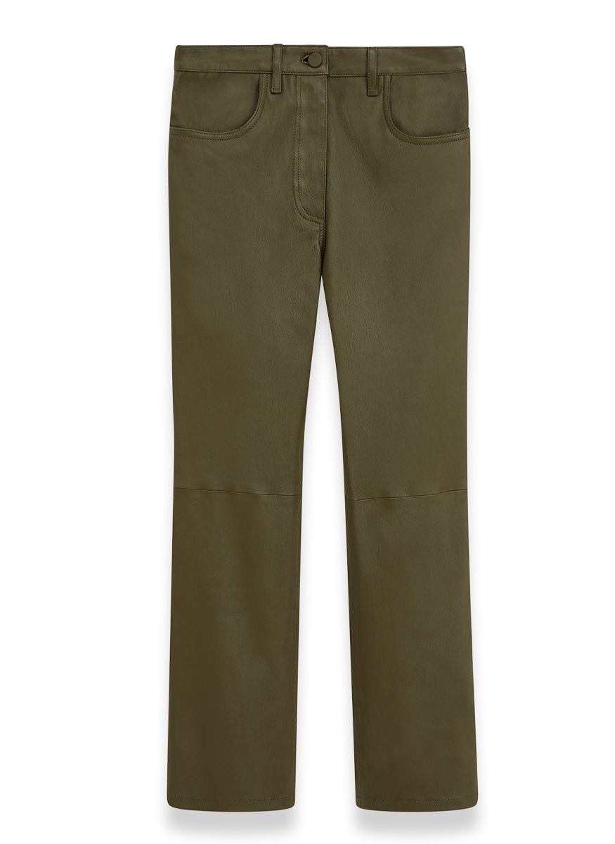 Duke Stretch Leather Pant in Avocado – Elizabeth Anthony
